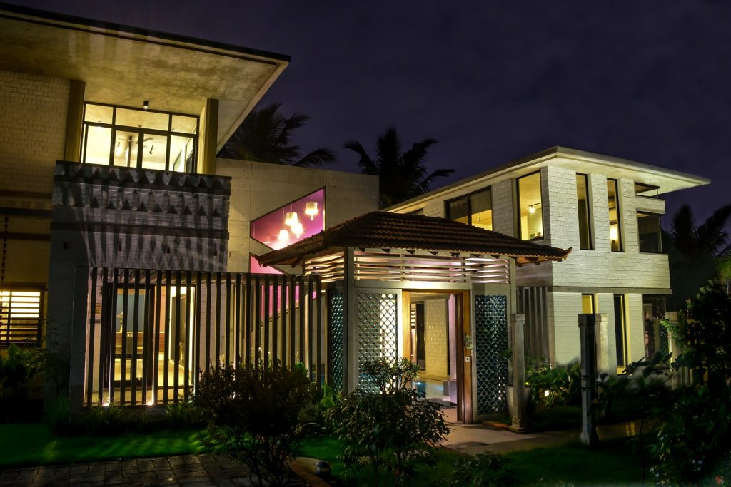 copper-beach-entrance-night-2 | Shilpa Architects
