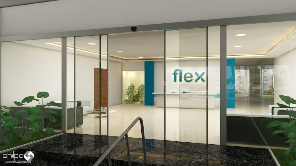 Flex Chennai Industrial Park – Reception | Shilpa Architects