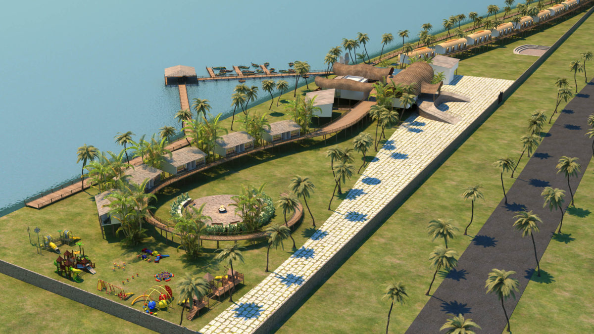 APTDC Backwater Resort Ariel View | Shilpa Architects